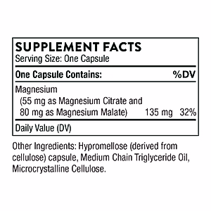 Thorne Magnesium CitraMate & Vitamin D-5000 Duo - Heart, Bones, Muscles - 60 to 90 Servings