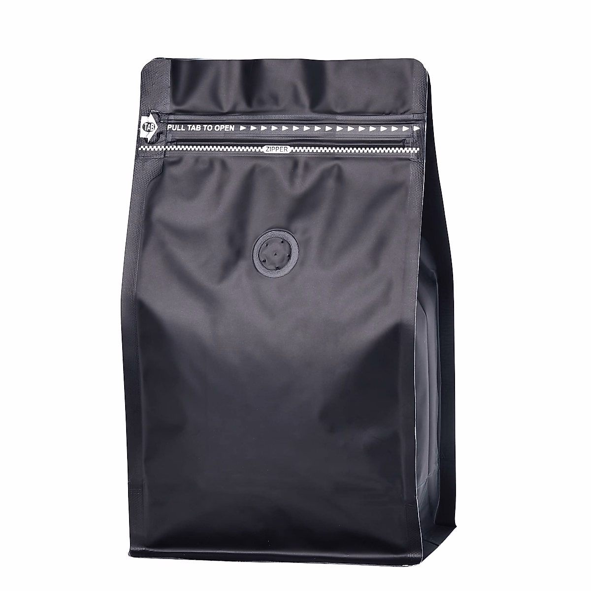 50 Pack Coffee Bags with Aluminum Foil and Degassing Valve, Resealable High Barrier Storage Bags, Odor-Proof for Coffee Beans, Stand Up Coffee Pouch, Flat Bottom (Medium-12OZ, Black)