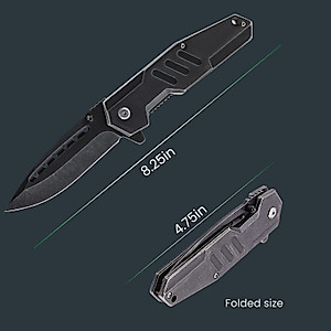 Lichamp Tactical Folding Pocket Knife for Men, 6-Pack Flip Knife Spring Assisted Opening, Sharp Pocket Knife with Clip for Camping, Hunting, Hiking, Indoor and Outdoor Activities