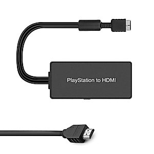 Azduou PS2 to HDMI Adapter PS2 HDMI Cable PS2 to HDMI Converter Support HDMI 4:3/16:9 Switch, Works for Playstation 1/Playstation 2 and PS3. PS1 Adapter Converter PS2 HDMI Adapter