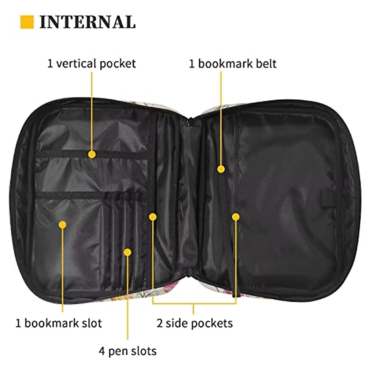 chaqlin Bible Cover for Women Girls Small Bible Protective Bible Book Case Fits Books 11X8.6X2.36 in Church Bag with Handle