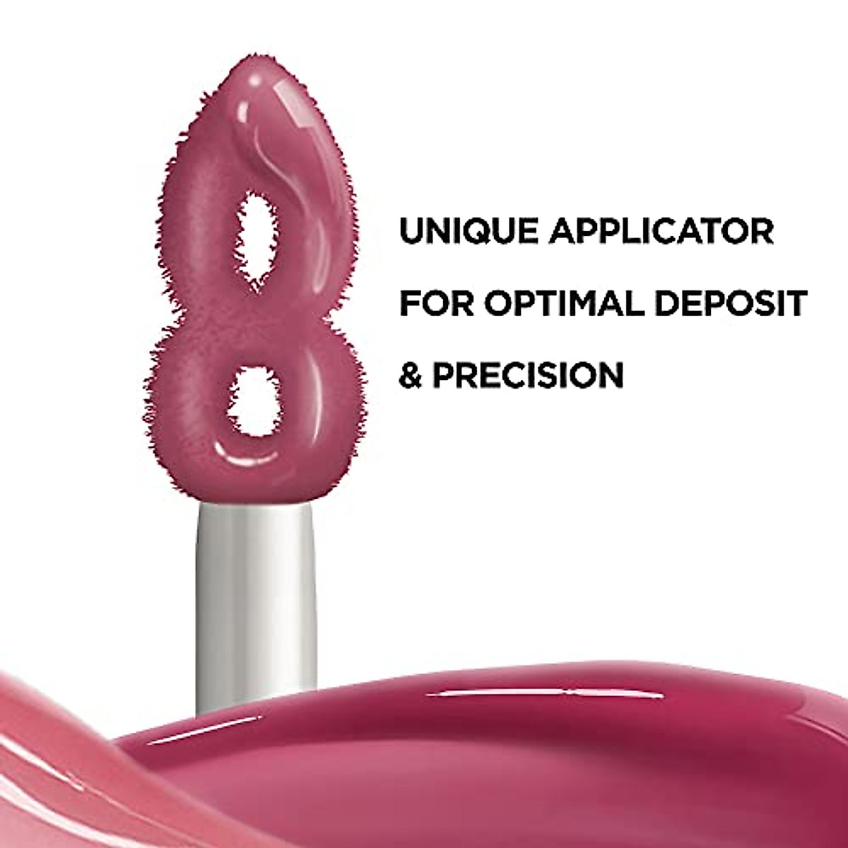 L'Oreal Paris Infallible Pro Gloss Plump Lip Gloss with Hyaluronic Acid, Long Lasting Plumping Shine, Lips Look Instantly Fuller and More Plump, Mauve Glow , 0.21 fl. oz.