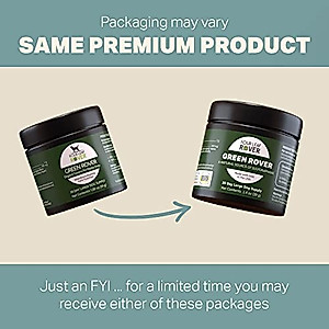 Four Leaf Rover Green Rover - Super Greens with Organic Broccoli Sprout and Spirulina Powder for Dogs - 15 to 120 Day Supply, Depending on Dog’s Weight - Liver Support - Vet Formulated