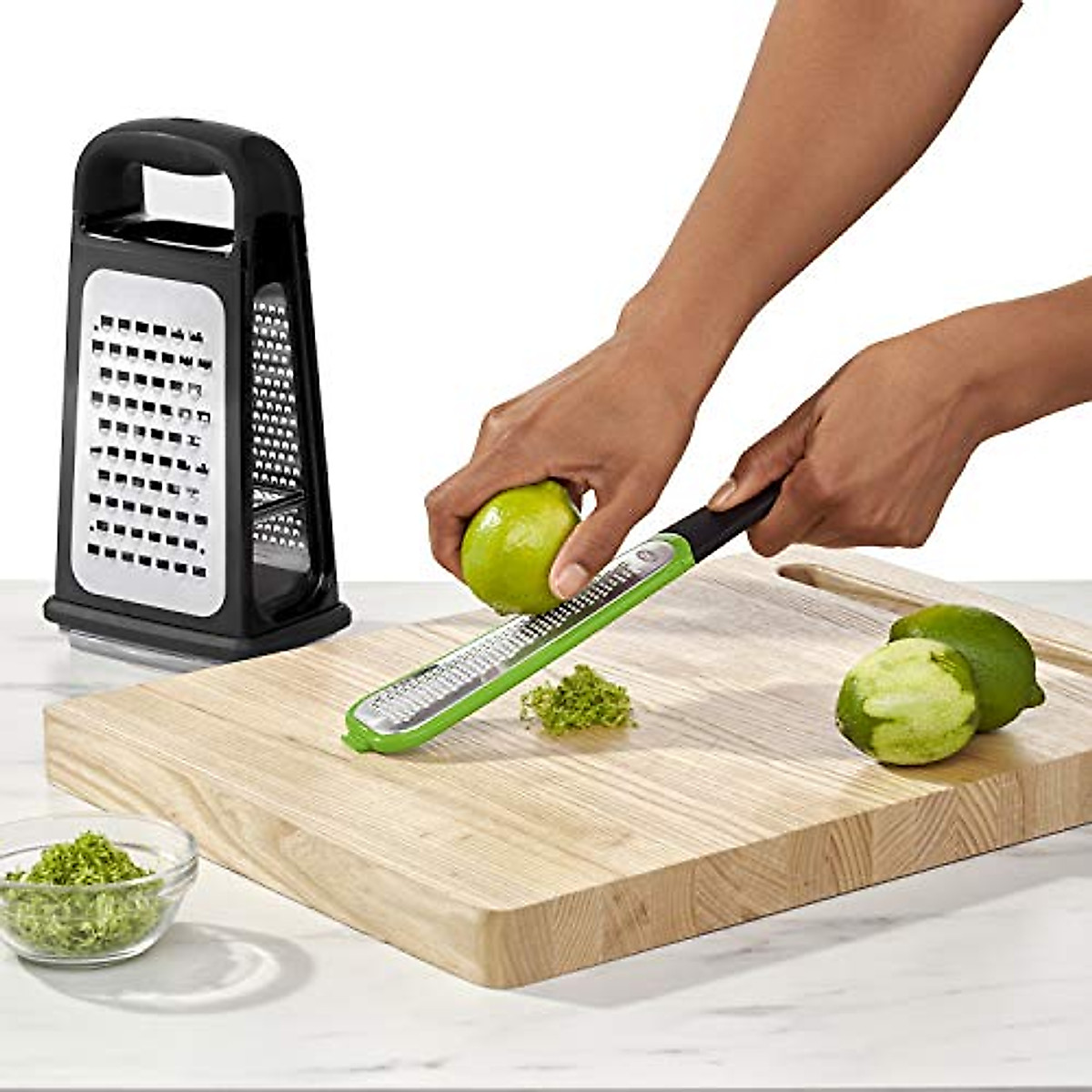 OXO Good Grips Etched Box Grater with Removable Zester, Steel