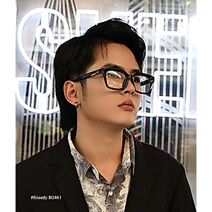 FEISEDY Classic Square Eyewear Non-prescription Thick Glasses Frame for Women B2461