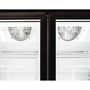 Procool Refrigeration Glass 2 Door Upright Display Cooler "Ice Cold Drinks" Design; 35 Cubic Ft., 45" Wide