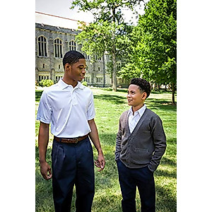 French Toast Boys Expandable Collar Dress With Long Sleeves (Standard & Husky) Button Down Shirt, White, 5 US