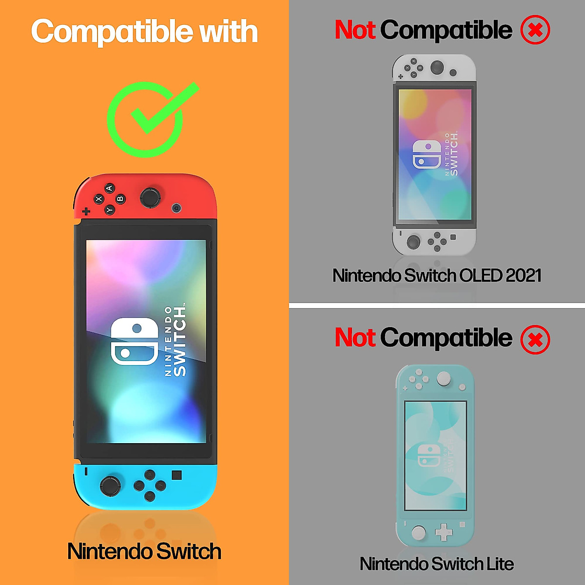 Power Theory Designed for Nintendo Switch 6.2" Screen Protector Tempered Glass [9H Hardness], Easy Install Kit, 99% HD Bubble Free Clear, Case Friendly, Anti-Scratch, 2 Pack