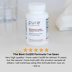 MicroActive CoQ10 Enhanced with MicroPQQ + Shilajit “Sustained Release” 60 Veg Caps | Convenient Once a Day Clinical Dose | 2 Month Supply | Vegan | Pharmaceutical Grade