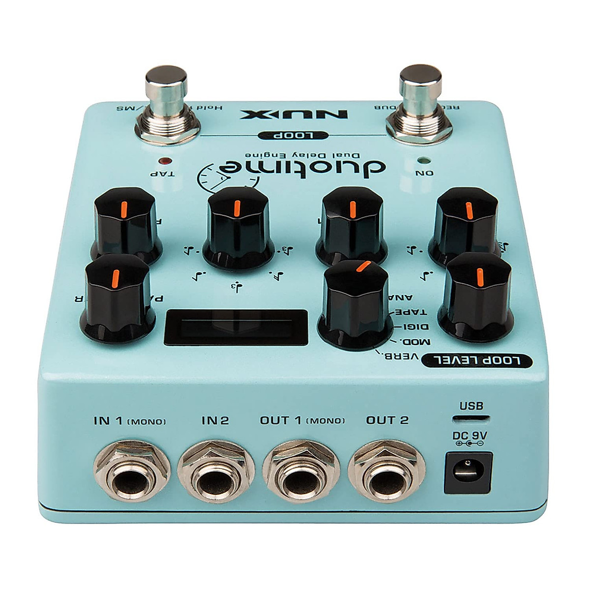 Nux NDD-6 Duotime Dual Delay Effects Pedal,Cyan