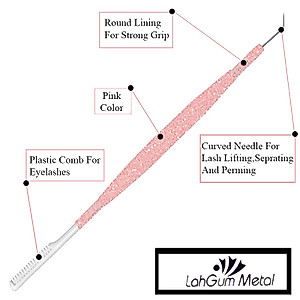 Separation Eye lash Separator Tool Lash Lift Tools and Tint Kit Professional Lifting - Lashes Separater Perm Extension Separating Comb Tinting Lifter Eyelashes Seperator Supplies Steel Pink Shine