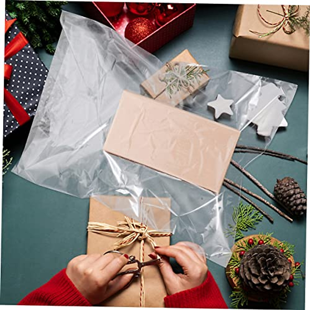 ULTECHNOVO 200pcs Shrink Bag Food Sealer Bags Vacuum Packing Bags Vacuum Sealer Bags for Food Shrink Plastic Goods Wrap Bag Heat Shrink Wrap Clear Shrink Film PVC Heat Shrink Wrap Cellophane