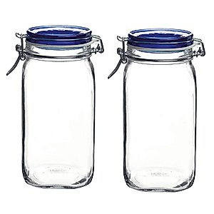 Bormioli Rocco Fido Jar - 1.5 Liter (50.75 oz.) - Blue Lid