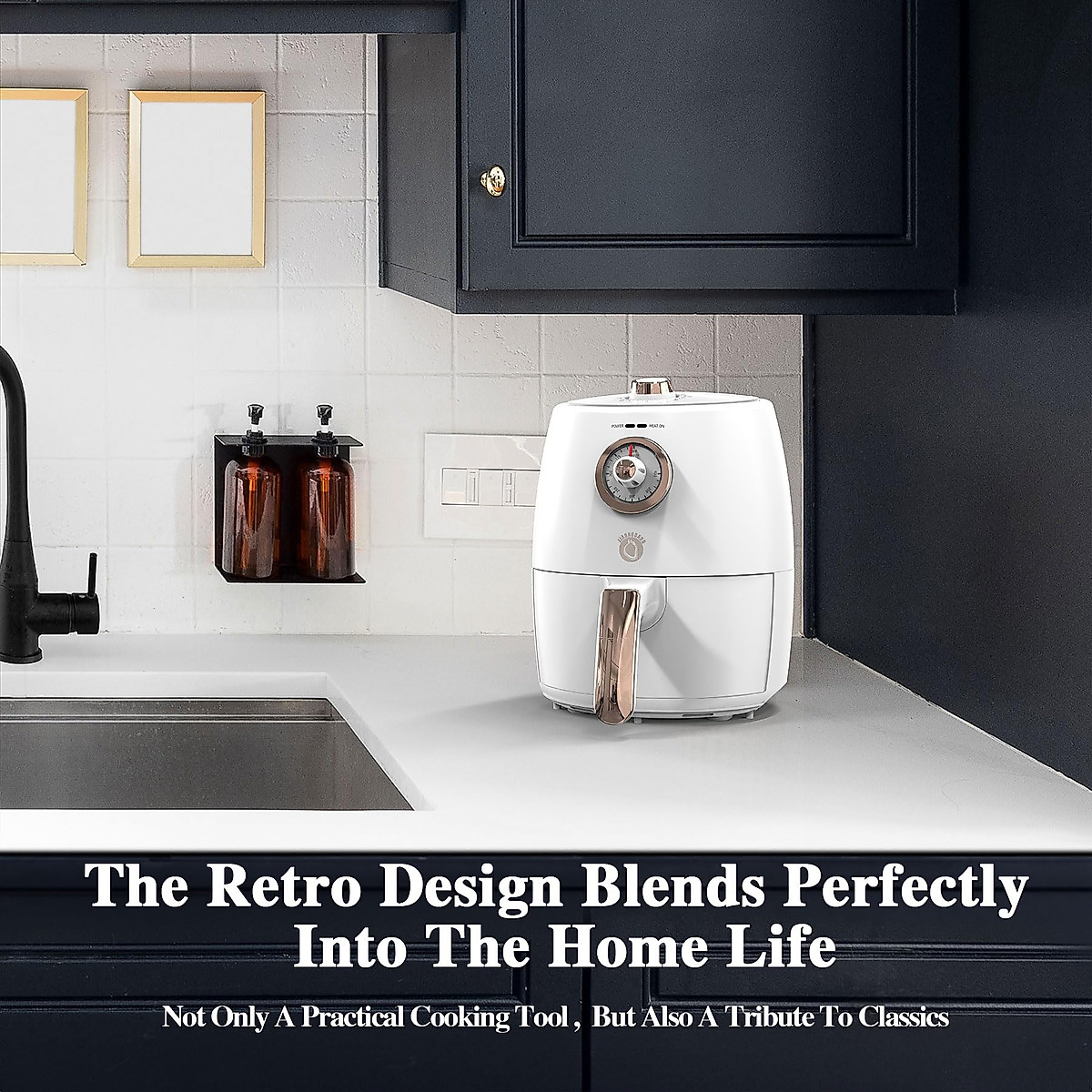 Dragonball 2 Qt Air Fryer, Small Air Fryer For Convenience, Retro Design, Nonstick, Dishwasher-Safe Basket, White Air Fryer With Adjustable Temperature Control, 60 Minute Timer Mini Air Fryer, White.