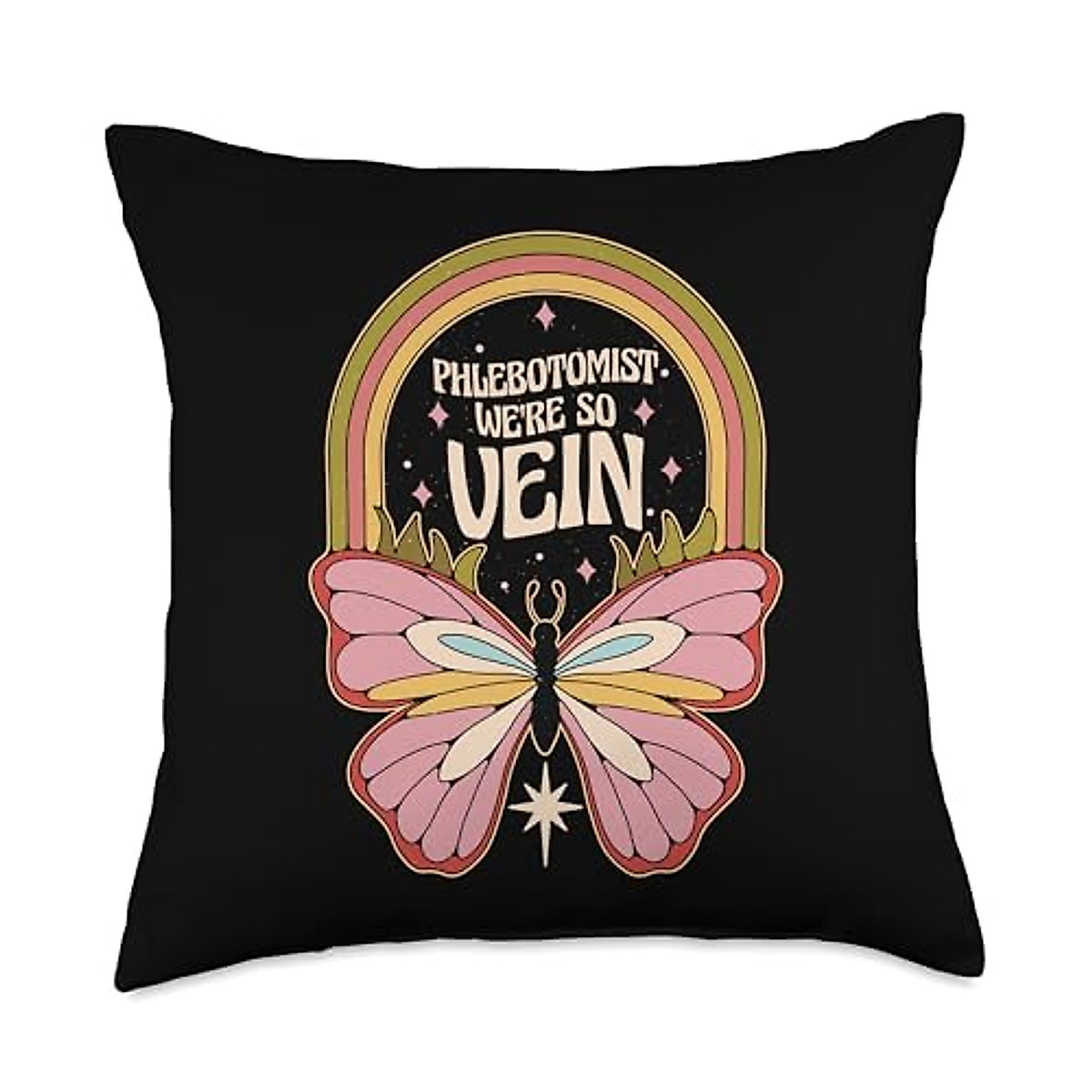 Phlebotomy Gifts for Men & Women Phlebotomist We're so Vein Throw Pillow, 18x18, Multicolor