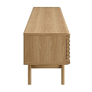 Modway Render Mid-Century Modern Low Profile 70 Inch TV Stand in Oak, 70"