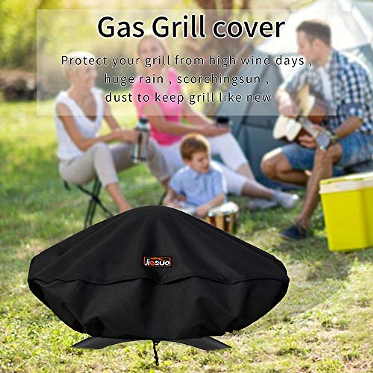 Jiesuo Grill Cover for Weber Q Series Grills, Grill Cover for Weber Q1200, Q1000 and Q100 Series Portable Grill Cover