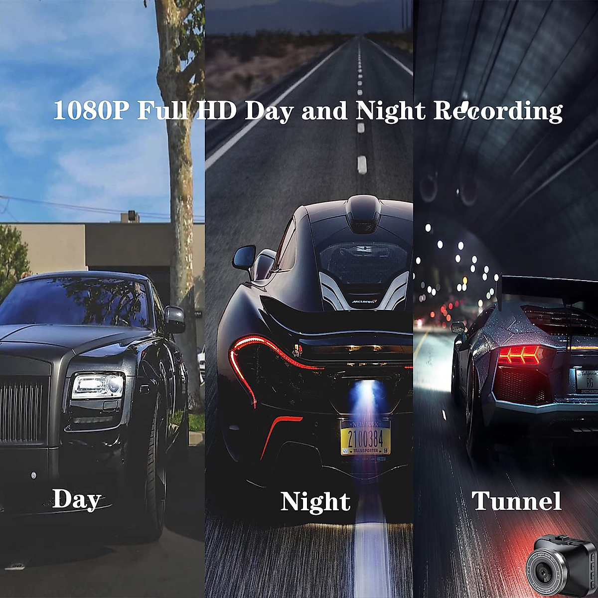 Dash cam Front and Rear, Manymiba car Camera 1080P with 32G SD Card, Dash Camera with 2.0 inch IPS Screen 170° Wide Angle, Night Vision, WDR, G-Sensor, Parking Mode, Audio Recording,dashcam