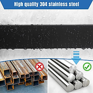 Magnetic Knife Holder for Wall 17 Inch, No Drilling black knife magnetic strip with 3 Hooks, Strong Magnet Knife Holder strip, Magnetic Knife Rack Bar for Kitchen Knives and Tools