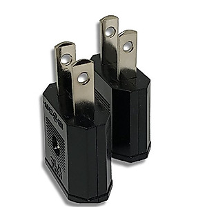 Ecotrees Travel Small European to US Plug Adapter 220v to 110v Travel Adapter Set of 2 / Plug Type C or Plug Type F to Type A (US Standard)/ None Power Convert