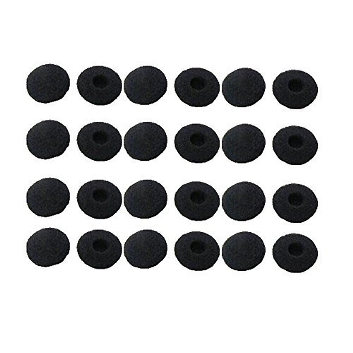 PULABO 24pcs Earbuds Headphone Sponge Foam Ear Pad Cushion Covers Black Superiorâ€‚Quality and Creative