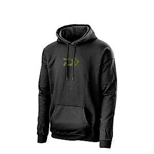 Daiwa mens DAIWA D VEC GREEN CAMO PRINT HOODIE BLACK XXL, Multi, One Size US