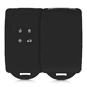 kwmobile Key Cover Compatible with Renault - Black