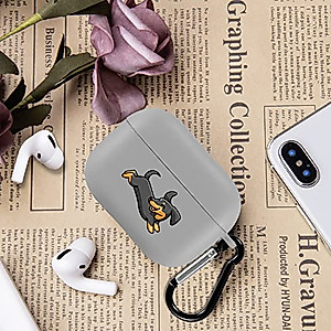 Hound Case Compatible with Airpods Pro Gray Soft TPU, Supports Wireless Charging Shockproof Protective Cover for Airpods Pro