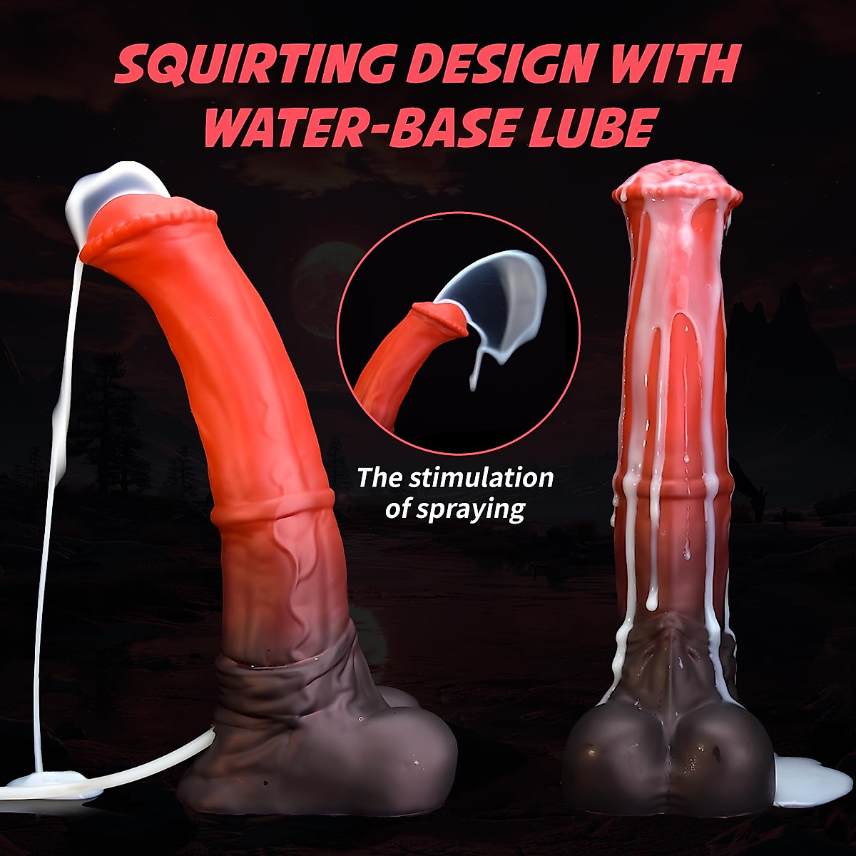 Dildo Squirt Adult Sex Toy, 15" NOTHOSAUR CONOLA Squirting Dildo Ejaculating Dildo Butt Plug Anal, Anal Dildo Huge Thick Realistic Dildo Suction Cup, Anal Toys Sex Toy