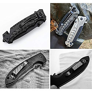 NC HAISDA 2pcs Pocket Knife Clip Portable DIY Deep Carry Practical Waist Accessories Solid Back Durable Tool (B)