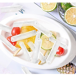 Ozera 4 Pack Ice Cube Trays, Narrow Water Bottle Ice Cube Tray Stick, Silicone Ice Trays for Freezer with Easy Push and Pop Out Material, Ideal for Sports and Water Bottles