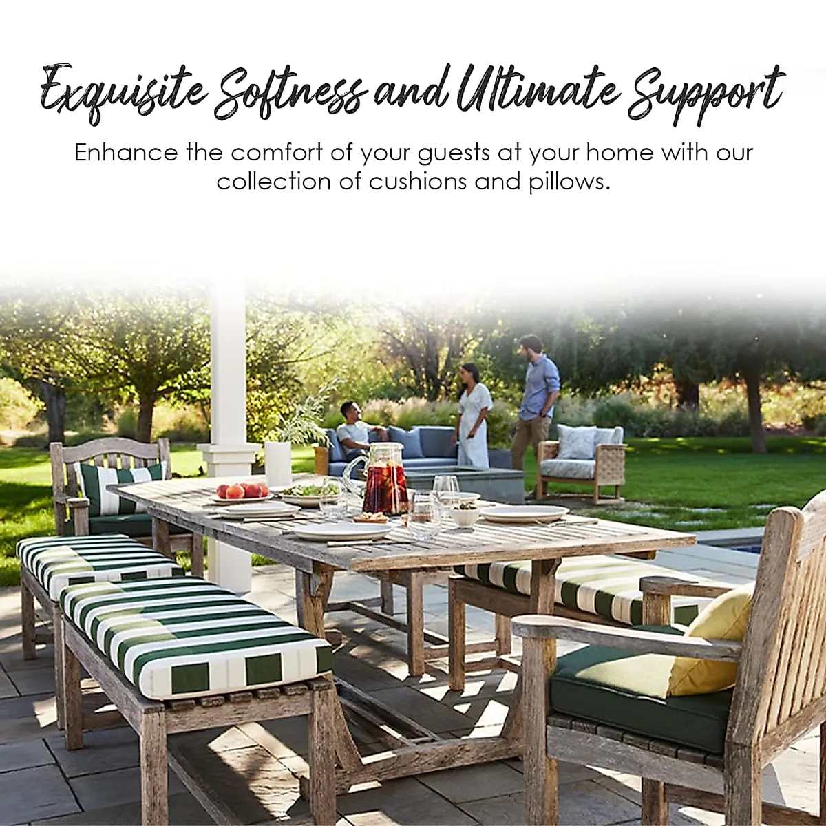 RSH DECOR: Tufted High Back Seat Cushion | 44” x 22” | All-Weather Spun Fabric | Water and Fade-Resistant | Outdoor Chair Cushion for Patio Furniture | Daelyn Cherry