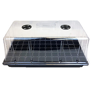 Viagrow VPK900-5 Prop 10 in. x 20 in. Propagation Kit Tall 7 in. Dome (5-Pack) (360 Cells), 5 Pack, Black