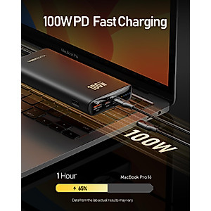 VEEKTOMX Power Bank Fast Charging, 65W 20000mAh Laptop Portable Charger USB C PD& QC 3.0 Battery Pack Compatible with iPhone 14/13/12/11 Pro Mini IPad Samsung Switch MacBook Dell XPS IPad