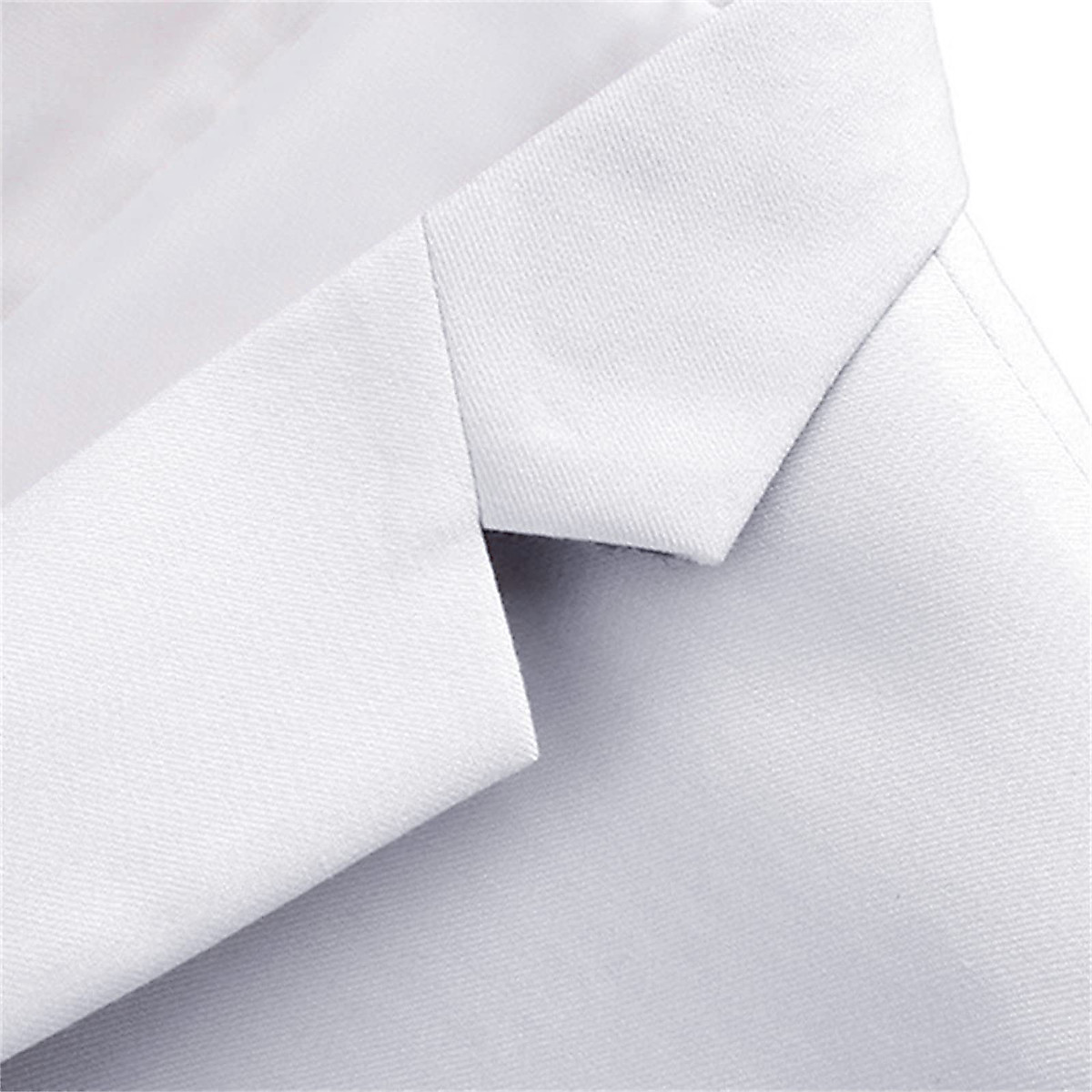 Men's Slim Fit Double Breasted Jacket Slim Fit Business Daily Prom Blazer Peak Lapel Groom Wedding Party Suit Coat (White 2,X-Large)