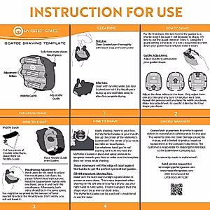 My Perfect Goatee® Shaving Template - Create a Perfectly Shaped Goatee Every Time - Adjustable Reduces Shaving Time - Shape Goatee and Circle Bead (Version 1.1)