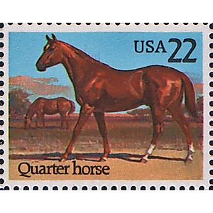 USPS Horse Breeds 1985 Full Sheet of 40 x 22 Cent Stamps Scott 2155-58