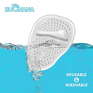 ZUCNANA Ball of Foot Cushions (2 Pairs Gel Shoe Inserts), Heel Inserts for Women, Non Slip Heel Pads, Heel Cushions for Women Foot Pain Relief and Comfort, One Size Fits Any (Clear)