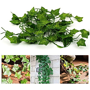 4 Pack 26.24 Feet Artificial Ivy Garland Greenery Garlands Hanging Plant Vine,Fake Ivy Leaves Fake Vines Artificial Ivy, Fake Foliage Flowers for Wedding Wall Decor, Party Room Decor,Green