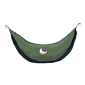 Ticket to the Moon 360° Convertible Mosquito and Bug Hammock Net - Fair Trade & Handmade All-Round Protection from Bugs and Insects - Double Circular Zipper Opens Ceiling for Extra Comfort - Black