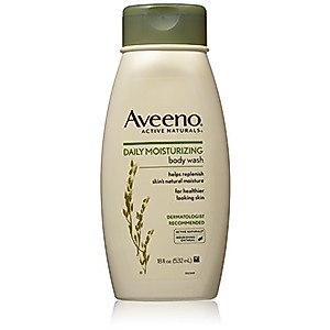 Aveeno Active Naturals Daily Moisturizing Body Wash with Natural Oatmeal, 18-Ounce Bottles (Pack of 3)