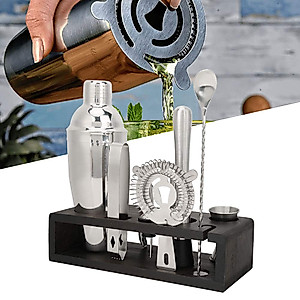 10Pcs/Set Cocktail Shaker Set Household Stainless Steel Cocktail Shakers Set Tools Kit Drink Shaker Bartender Kit Bar Accessories
