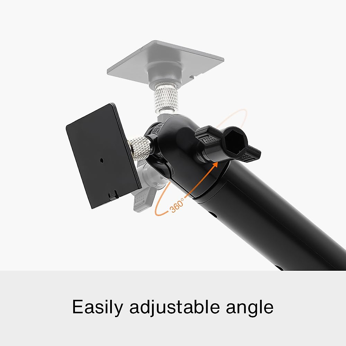 Holicfun 2-in-1 Security Camera and Solar Panel Pole Mount for Ring, Eufy, Arlo, Reolink Solar Panels and Cams (Grey)