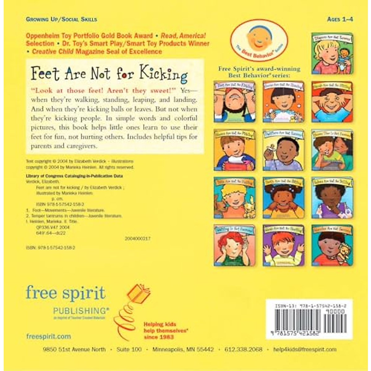 Feet Are Not for Kicking (Board Book) (Best Behavior Series)