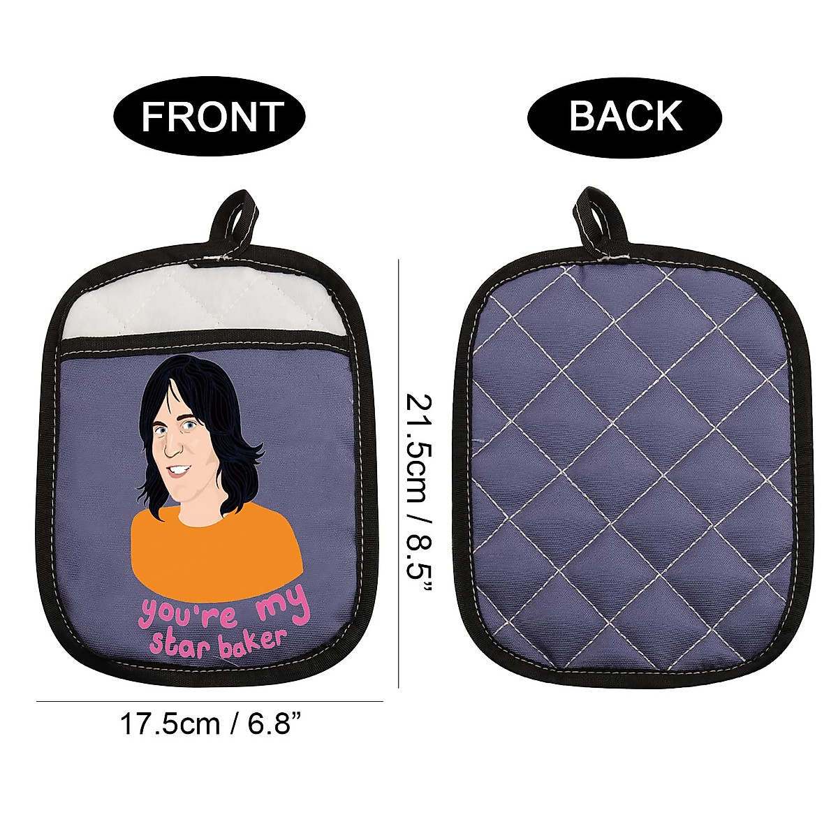 Baker Appreciation Gift for Friends Mom You are My Star Baker Oven Pads Pot Holder with Pocket (You're My Star Baker)