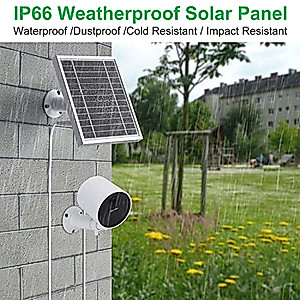 UYODM Solar Panel Compatible with SimpliSafe Wireless Outdoor Security Camera,Power Your SimpliSafe Outdoor Camera continuously- Silver