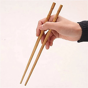 10 Pairs Bamboo Chopsticks, Reusable Japanese Wood Chopstick Set Portable Travel Chopsticks for Restaurant Home Use for Eating Cooking