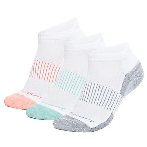 Copper Fit unisex adult Ankle Length Sport Socks, White, Large-X-Large US