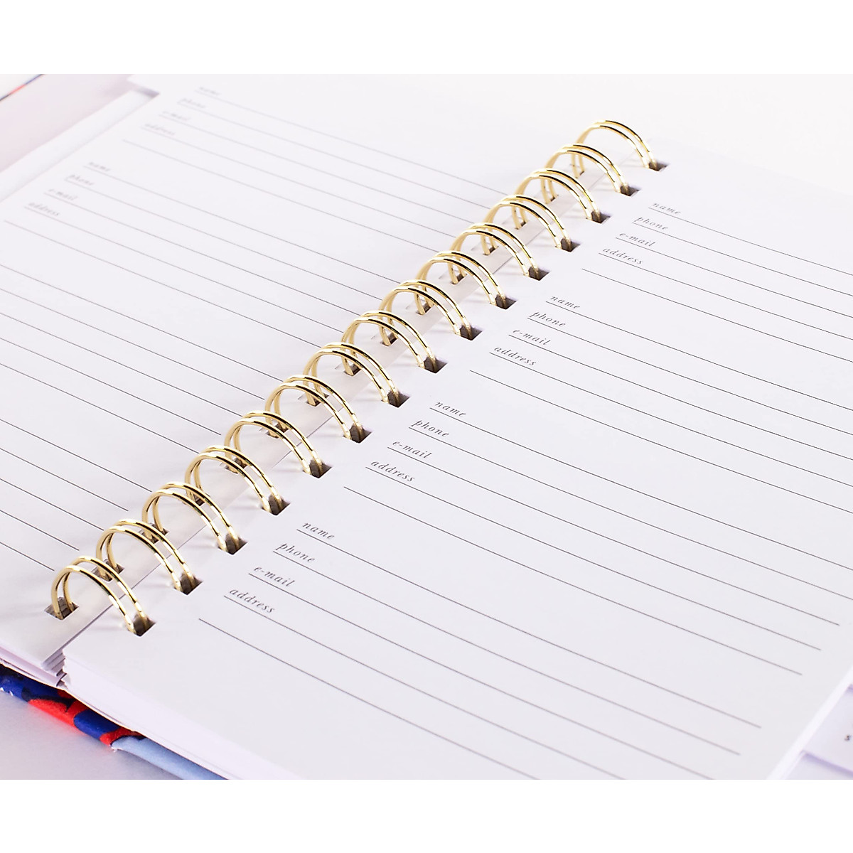 Kate Spade New York Address Book with A-Z Tabs, Navy Floral Leatherette Telephone Book Includes Birthday/Anniversary Calendar and 146 Contact Pages, Swing Flora