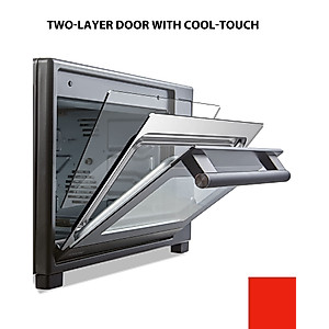 TOSHIBA Hot Air Convection Toaster Oven, Extra Large 34QT/32L, 9-in-1 Cooking Functions, Crispy Grill, Dehydrate, Rotisserie, 6 Accessories Included, 1650W, Black Stainless Steel